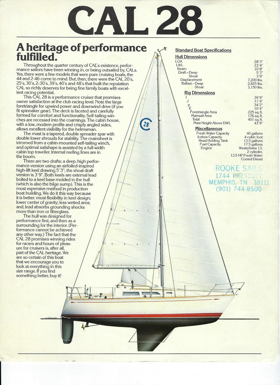 1986 Cal Cal 28-2 — For Sale — Sailboat Guide